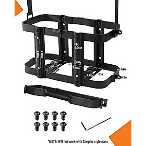 SPARKWHIZ Jerry Gas Can Holder, 5 Gallon / 20 Liter Steel Jerry Can Mount, 2023 Upgrade