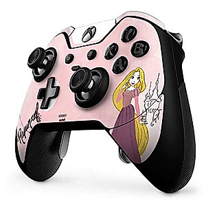 Skinit Decal Gaming Skin Compatible with Xbox One Elite Controller - Officially Licensed Disney Princess Rapunzel Art Design