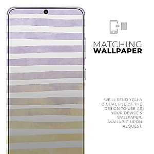 DesignSkinz Purple to Yellow Watercolor Ombre Stripes Protective Vinyl Decal Wrap Skin Cover Compatible with The Samsung Galaxy S20 (Screen Trim & Back Glass Skin)