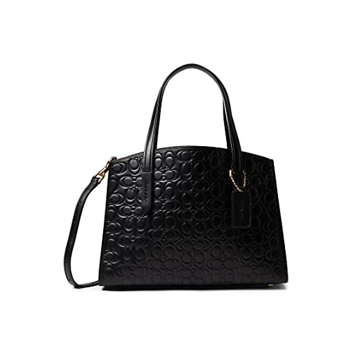 COACH Signature Leather Charlie 28 Carryall Black One Size