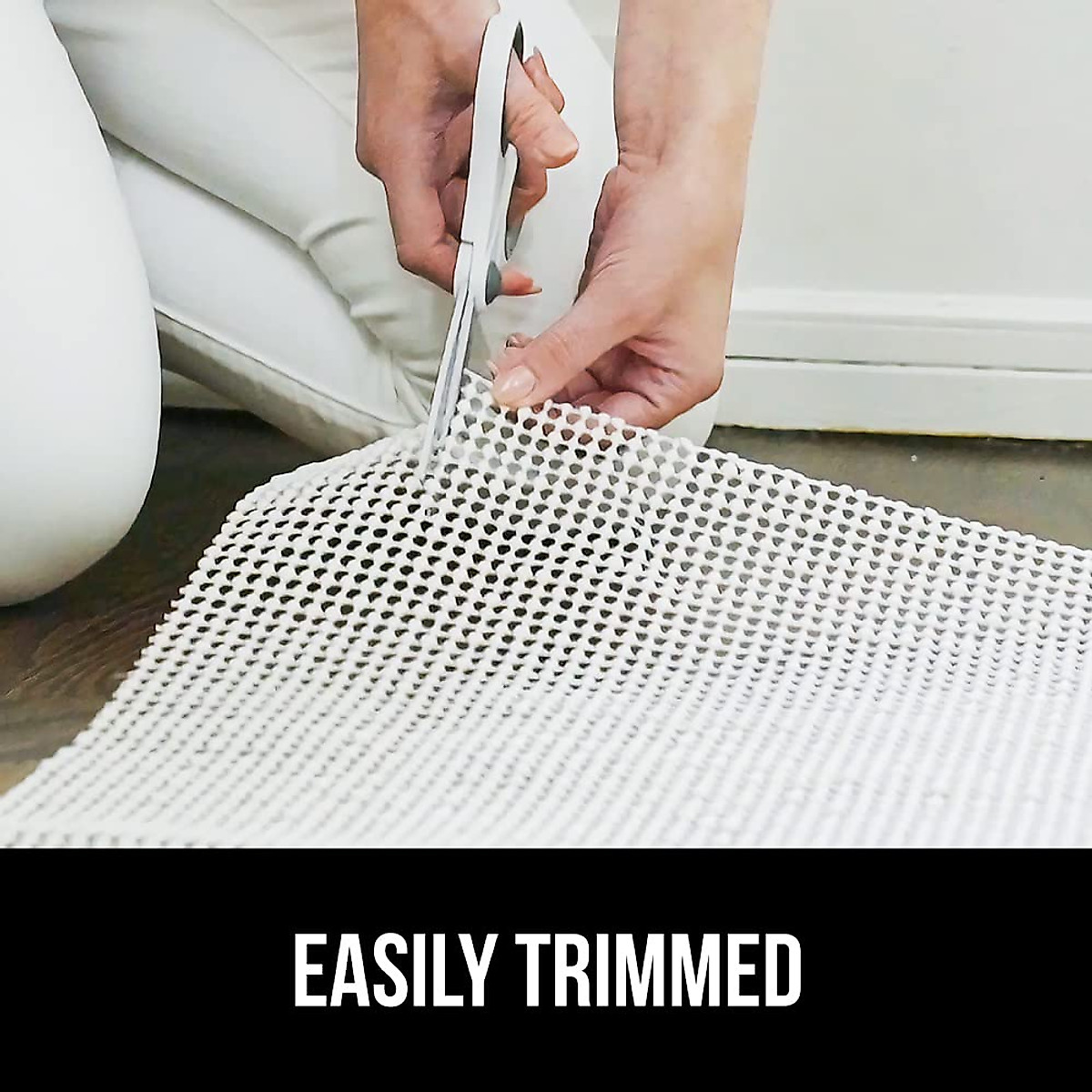 Gorilla Grip Extra Strong Rug Pad Gripper, Grips Keep Area Rugs in Place, Thick, Slip and Skid Resistant Pads for Hard Floors, Under Carpet Mat Cushion and Hardwood Floor Protection, 2x3 FT