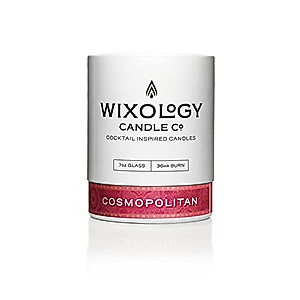 Wixology Cocktail Inspired Soy Candle - Reusable Rocks Glass - Made in Kentucky - 7 oz (Cosmopolitan)