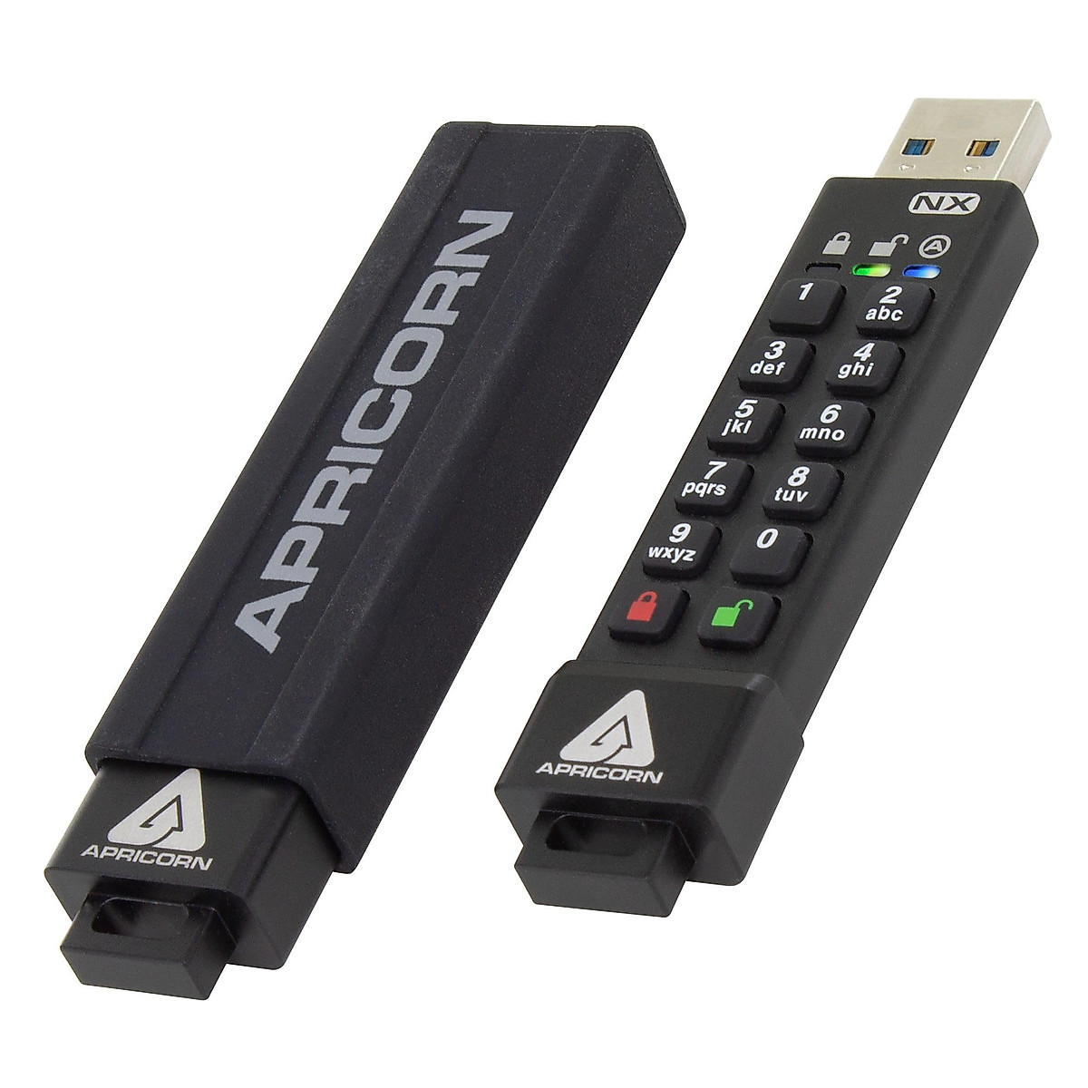 Apricorn Aegis Secure Key 3NX - USB3.0 Flash Drive ASK3-NX-8GB USB Memory 8GB Key Lock HD2239