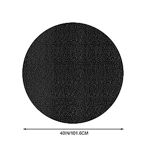 Yuhoo Round Fire Pit Mat, 40 inch Patio Fireproof Mat, Fireproof Pad Heat Deflector BBQ Floor Protective Mat, Reusable Deck Protector for Wood Burning&Gas Fire Pit Pad, BBQ Smoker(Size:40inch)