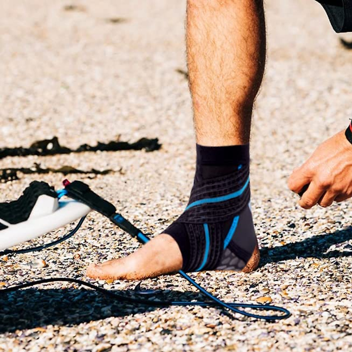 Nvorliy Ankle Brace for Swimming, Aquatic, Scuba Diving, Surfing, Paddle Boarding, Water Sports or Injury Recovery, Neoprene Compression Ankle Wrap & Foot Support for Women & Men (Large)