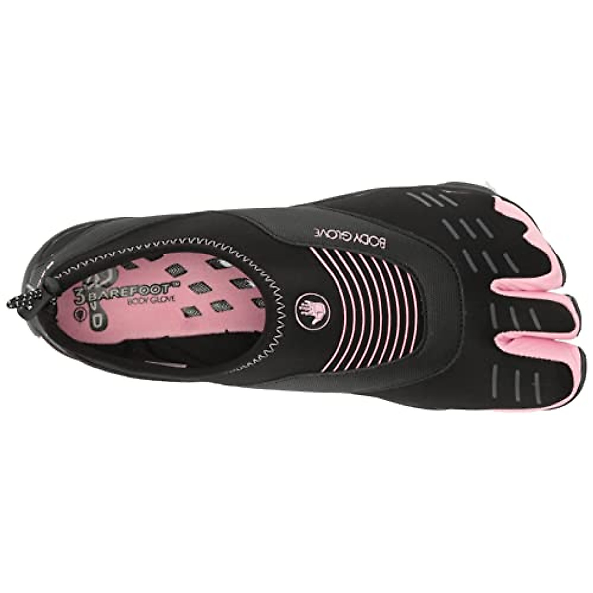 Body Glove Women's Cinch Water Shoe, Black/Prism Pink, 8