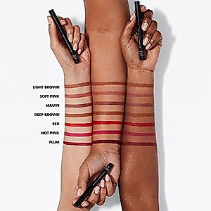 e.l.f. Love Triangle Lip Filler Liner, 2-in-1 Lip Liner Pencil For Sculpting & Filling, Long-Lasting Intense Color, Plum