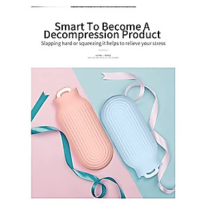 PSBYW Silicone Hot Water Bottle Hand Warmer Stomach Warmer Hot Water Bottle Heating Refrigerated Ice Pack Can Be Used to Warm Women's Palace Hands (Color : 6)