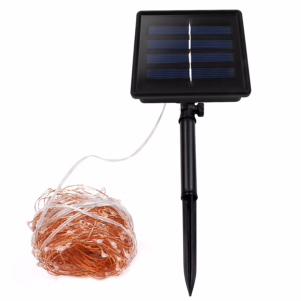 XNNATA Solar String Lights, 33Ft 100 LED Copper Wire Starry String Light, Indoor Outdoor Waterproof Solar Decoration Lights for Gardens, Home, Party Ornaments(White)