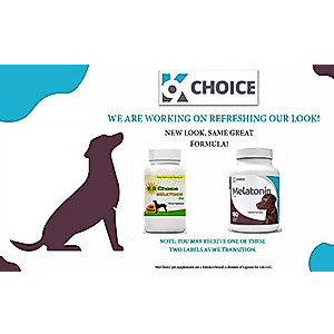 K9 Choice 5mg Melatonin Chewable Tablets - 180ct Bottle, Specially Formulated Melatonin for Dogs
