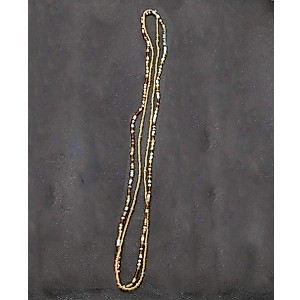 Waist Beads Body jewelry, Colorful Belly beads, Bead jewelry, Belly chains, Waist chain (2 Piece) (coffe)