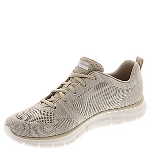 Skechers Sport Women's Women's Track Sneaker, Taupe/Pink=TPPK, 7