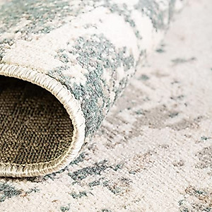 Unique Loom Tuareg Collection Vintage Distressed Traditional Area Rug, 2 ft 6 in x 10 ft, Beige/Green