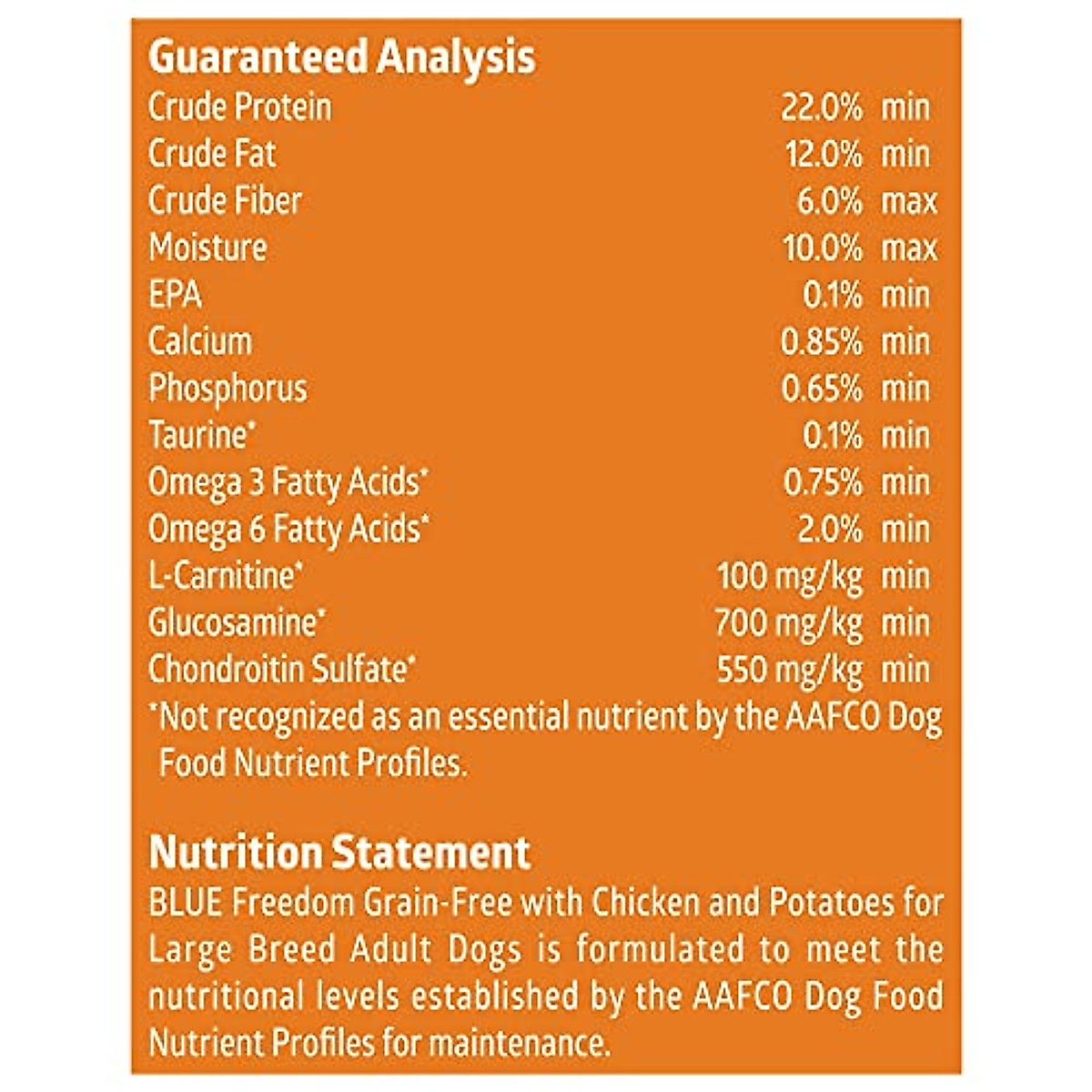 Blue Buffalo Freedom Grain Free Natural Adult Large Breed Dry Dog Food, Chicken 24-lb