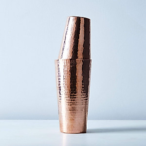 Sertodo Copper Boston Maraka Cocktail Shaker Set, Hand Hammered 100% Pure Copper, 18 oz Cup, 30 oz Cup