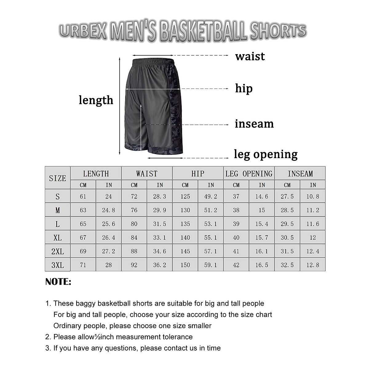 URBEX Men's Long Athletic Basketball Shorts with Pockets Running Gym Workout Sport Shorts(Royal,XL)