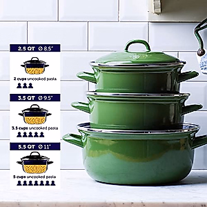 BK Indigo Dutch Heritage Round German Enamelled Casserole with Lid with PFAS-Free Ceramic Non-Stick Coating, 26 cm/5.2 Litre, Induction, Dishwasher Safe, Oven Safe, Cream