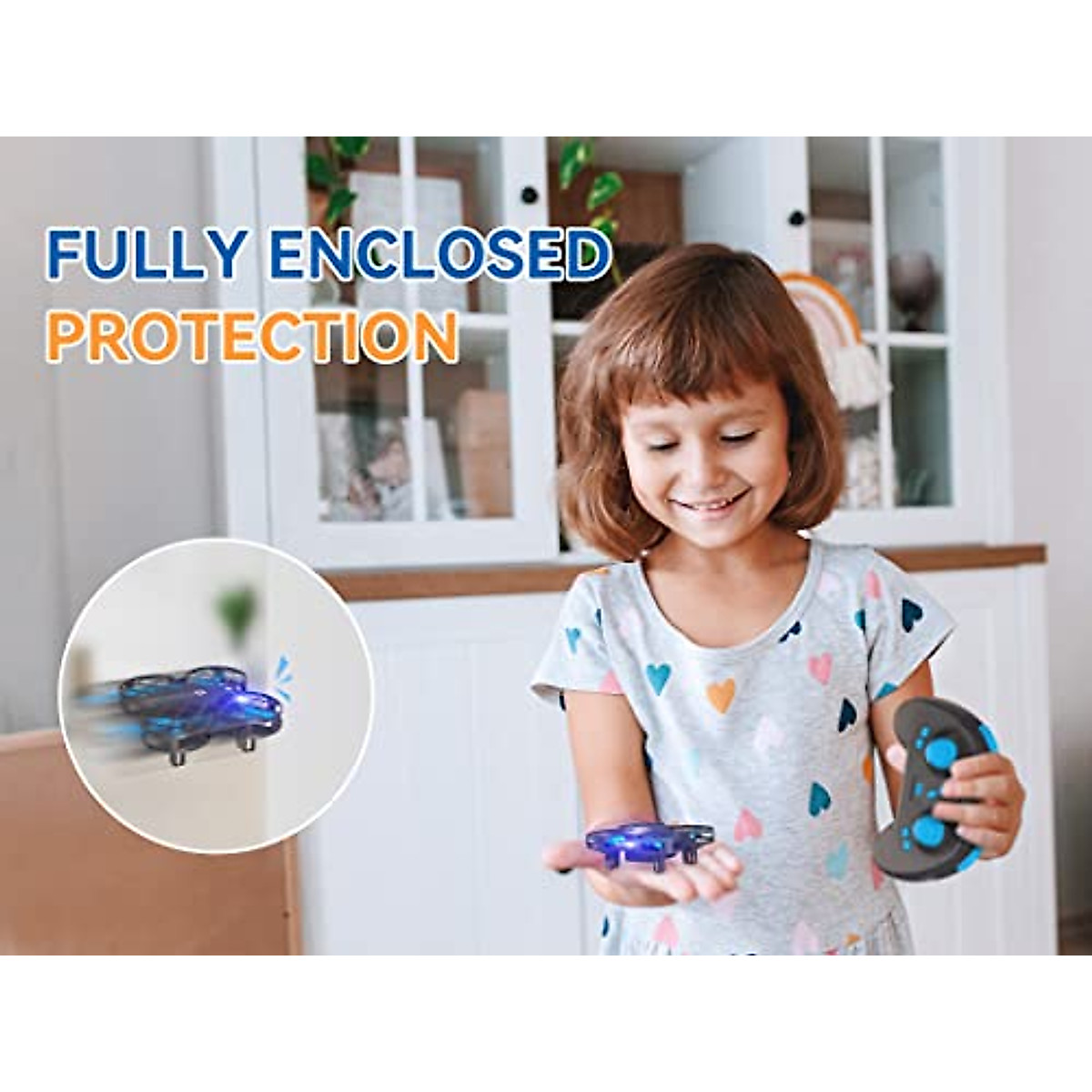 UranHub Mini Drone for Kids, Indoor Beginner Drone RC Quadcopter Helicopter with Altitude Hold, Headless Mode, 3D Flip, Speed Adjustment and 3 Batteries