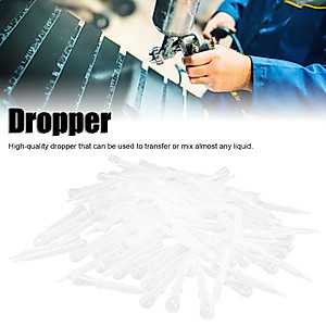 PerGar 100Pcs Disposable Pipettes Dropper, Plastic Pipettes, 1.5ml Plastic Pipettes Droppers, Clear Graduated Eye Dropper, Mini Transfer Pipettes Droppers for Home Use, Science Class, Experiments