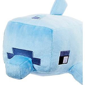 Mattel Minecraft Basic Plush Dolphin Soft Doll, Video Game-Inspired Collectible Toy for Kids & Fans Ages 3 Years Old & Up