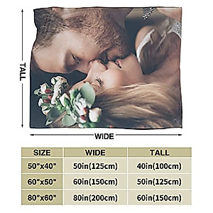 Custom Collage Blanket Personalized Blanket with Photos Customized Picture Throw Blanket for Adult Kid Family Friend Birthday Christmas Mothers Fathers Valentines Day Wedding Customized Gifts 50"x40"