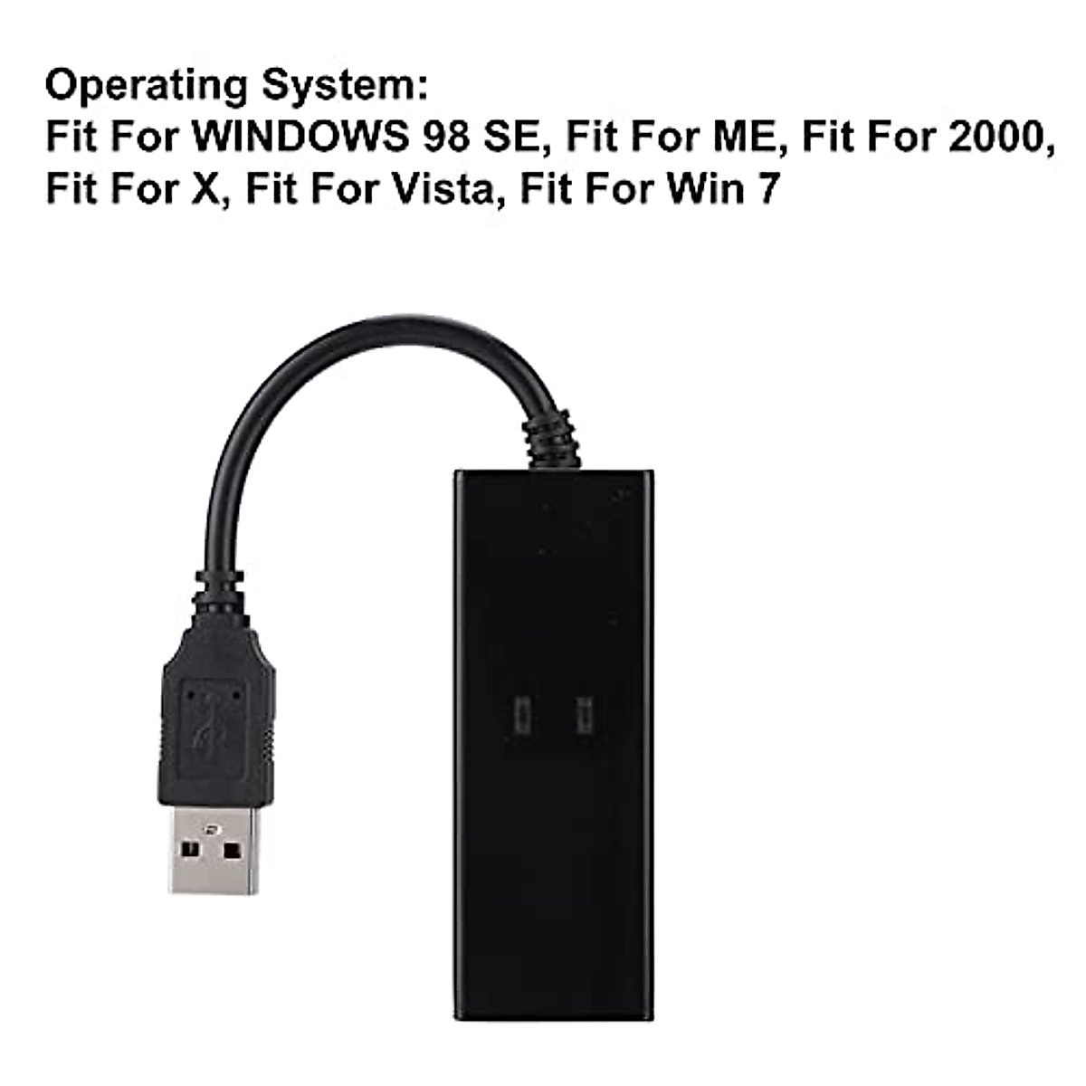 USB2.0 56K External Dial Up Fax Data Modem, V.92 Voice Fax Data Modem Dongle Adapter, for Windows 98, for Win SE, for Win 2000, for Win XP, for Win Vista, for Win 7