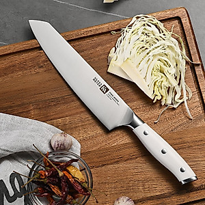 Klaus Meyer Stahl 19 Piece High Carbon Exclusive German Steel Knife Block Set (White)