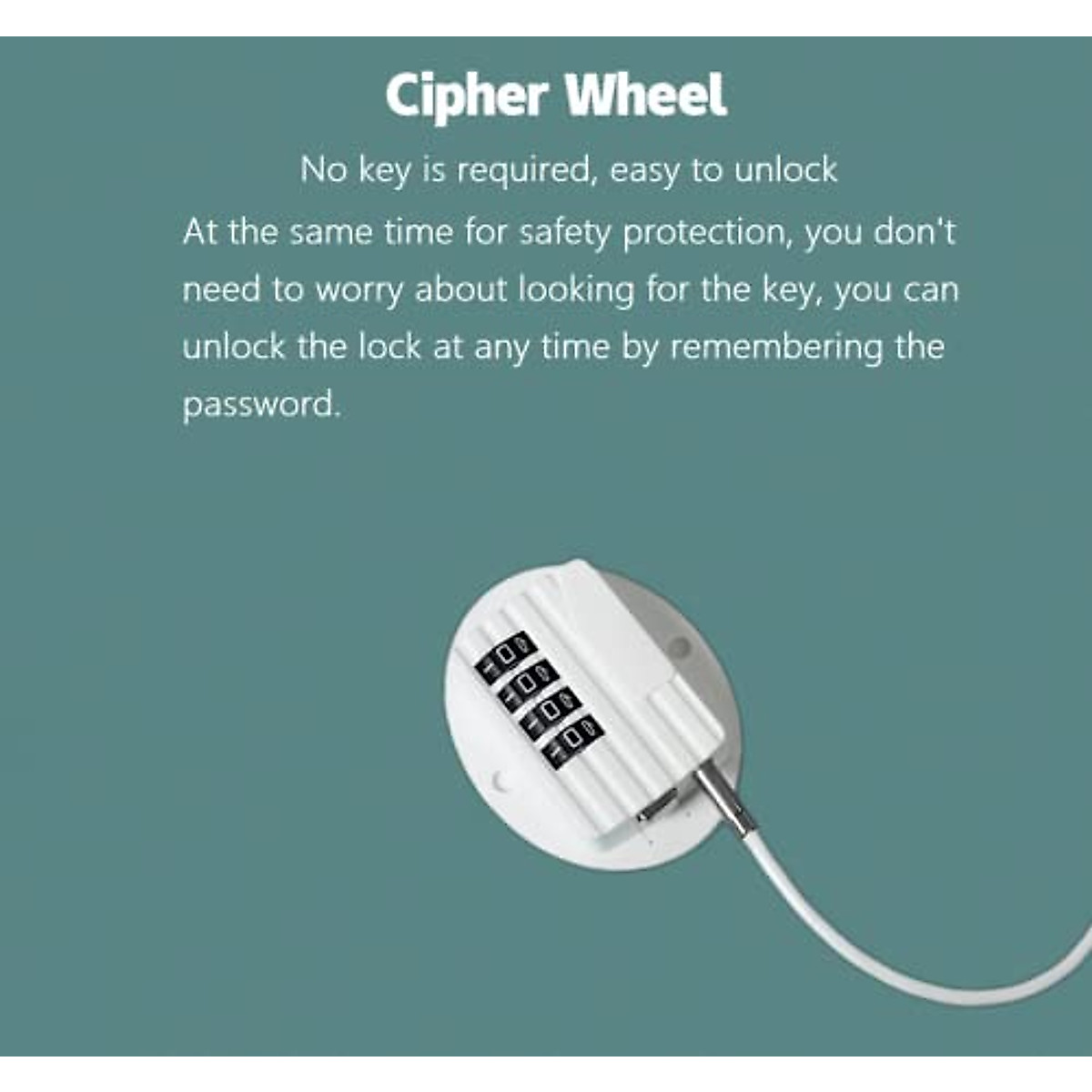 Refrigerator lock/refrigerator cabinet password lock/drawer safety lock, no key required, children's refrigerator cabinet door lock, two installation methods, more secure (White)