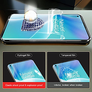 YiiLoxo Hydrogel Film Screen Protector Compatible with Oneplus 9 5G 6.55 Inch. 3D Nano-Tech Hydrogel Protective Film [Not Glass][High Sensitivity][HD Clear][Fingerprint Support]
