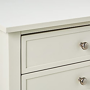 Ameriwood Home Franklin 2 Drawers, Soft White Accent Table
