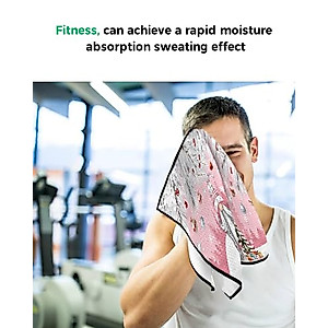 Golf Towel Christmas Dwarf Xmas Tree Pink Gradient,Waffle Pattern Microfiber Club Cleaner Golf Towels with Carabiner Clip for Women Men Dad,Winter Pine Needle Golf Towel for Golf Bags,24x16in