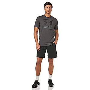 Under Armour Men's Global Foundation Short-Sleeve T-Shirt , Charcoal Medium Heather (019)/Black, Large