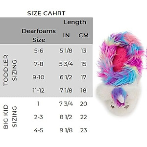 Dearfoams Easter Basket Stuffers Gifts for Kids Washable Animal Critter Slippers, Multi Unicorn, 7-8 Toddler