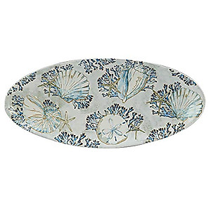 Certified International Playa Shells Fish Platter, Gray