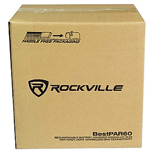 (12) Rockville BEST PAR 60 Battery Wash Lights Wireless DMX+384 Ch. Controller
