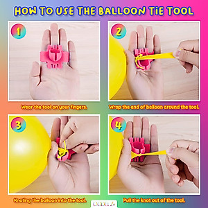 Balloon Pump Hand Pump-Balloon Inflator & Balloon Kit-2 Hand Air Pump for Balloons & Ballon Garland Kit- tie Tool, Balloon String & Tape for Birthday Party Decorations, Portable Air Pump Inflatables