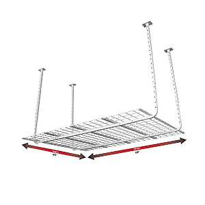 HyLoft 50175-10 60-Inch by 45-Inch Pro Ceiling Mount Shelf, White
