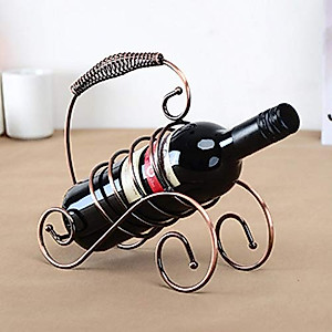 ZYZMH Creative Spring Handle Wine Rack Portable Wine Display Shelf Holder Durable Wine Storage Rack Organizer Bar Decorations