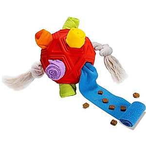 Tuff Snuff Snuffle Ball - Durable Treat Ball for Dogs, Puzzles for Smart Dogs, for Large, Medium, Small Dogs, Enrichment Toys, Interactive Dog Toys to Keep Them Busy