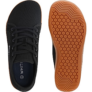 WHITIN Women's Barefoot Wide Width Toe Box Shoes Fashion Minimalist Sneakers Zero Drop Size 9 Road Running Gym Cute Training Walking Flat W81 Black 40