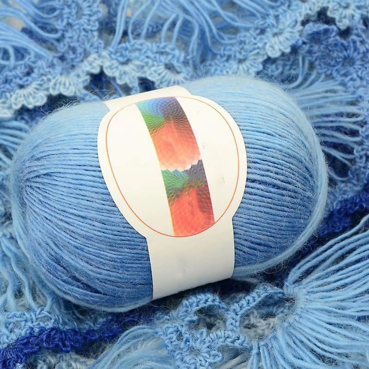 100g Spinning Dyed Rainbow Wool Yarn Thread Color Gradient Crocheted Shawl Hat Scarf Knitting Wool Jewelry Crocheting
