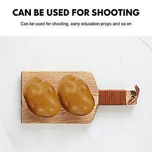 6pcs Fake Vegetables Simulation Potato Props Fake Potato Tabletop Decor Home Accents Decor Food Decor Faux Potatoes Desk Topper Potato Heads Model Potato Decoration Home Potato Prop Pu Food