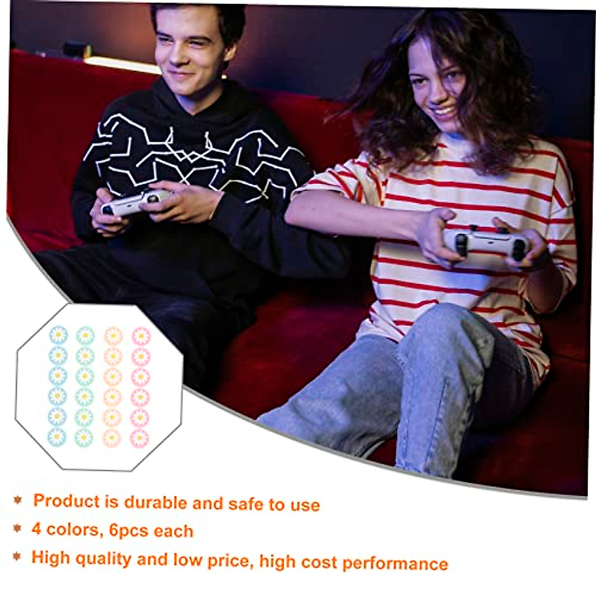 SOLUSTRE 24pcs Protective Joystick Lite Rock Console Thumb Compatible for Switch Cap Grip Cover Stick Button Compatible with Switch Game Switch Thumb Grips