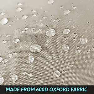 YUYAKACover Kids Water Table Cover Khaki 28”D X 18”H for Sand Water Table Outdoor Waterproof Sunproof and Dustproof with Carrying Handle