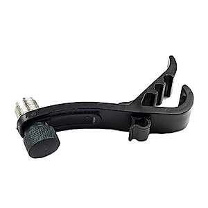 iayokocc Shockproof Drum Rim Microphone Clip, Microphone Shockproof Clip for Microphone Clamps Holder with Groove Gear(Black)