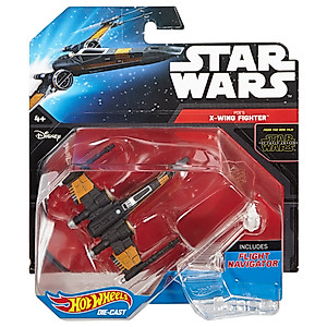 Hot Wheels Star Wars Starship Poe Dameron's X-Wing Fighter (Closed Wing Orange)