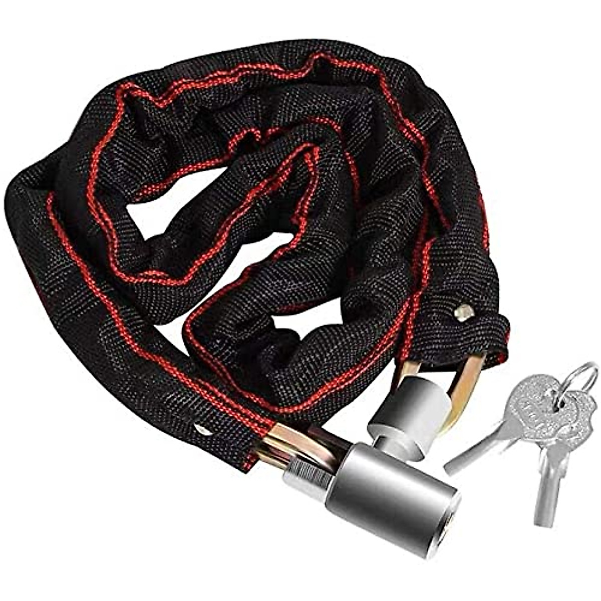 Bicycle Lock, Anti-Theft Chain Lock, Portable Lock, Bicycle Lock, Electric Car Chain Lock, Mountain Bike Lock,Thickened Chain(Size:65cm)