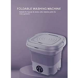 Portable Washing Machine-Mini Washing Machine Foldable-Portable Washer Machine-WATERPROOF Laundry Bag -8L Capacity for Clothes, Socks-Perfect for Travel-Apartments, Dorms-Mini Washing Machine-(Purple)