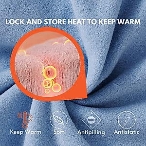 Willit Men's Fleece Pullover Golf Quarter Zip Sweaters Cold Weather Hiking Thermal Shirt Jacket Blue M