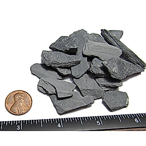 Natural Slate Stone -1/2 to 1 inch Stones for Miniature or Fairy Garden, Aquarium, Model Railroad & Wargaming (1)